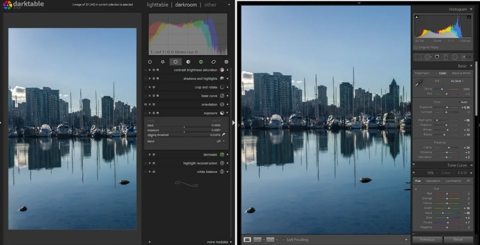 Darktable Vs Lightroom