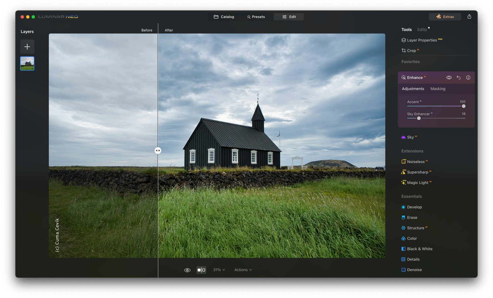 Luminar NEO: How To Use The Enhance AI Tool | Skylum How-to