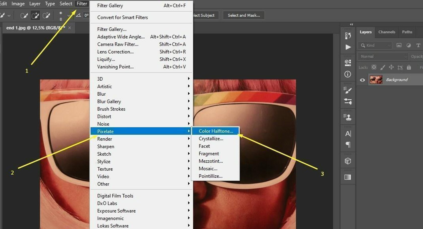 Photoshop halftone filter: the easiest you can do in Photoshop!