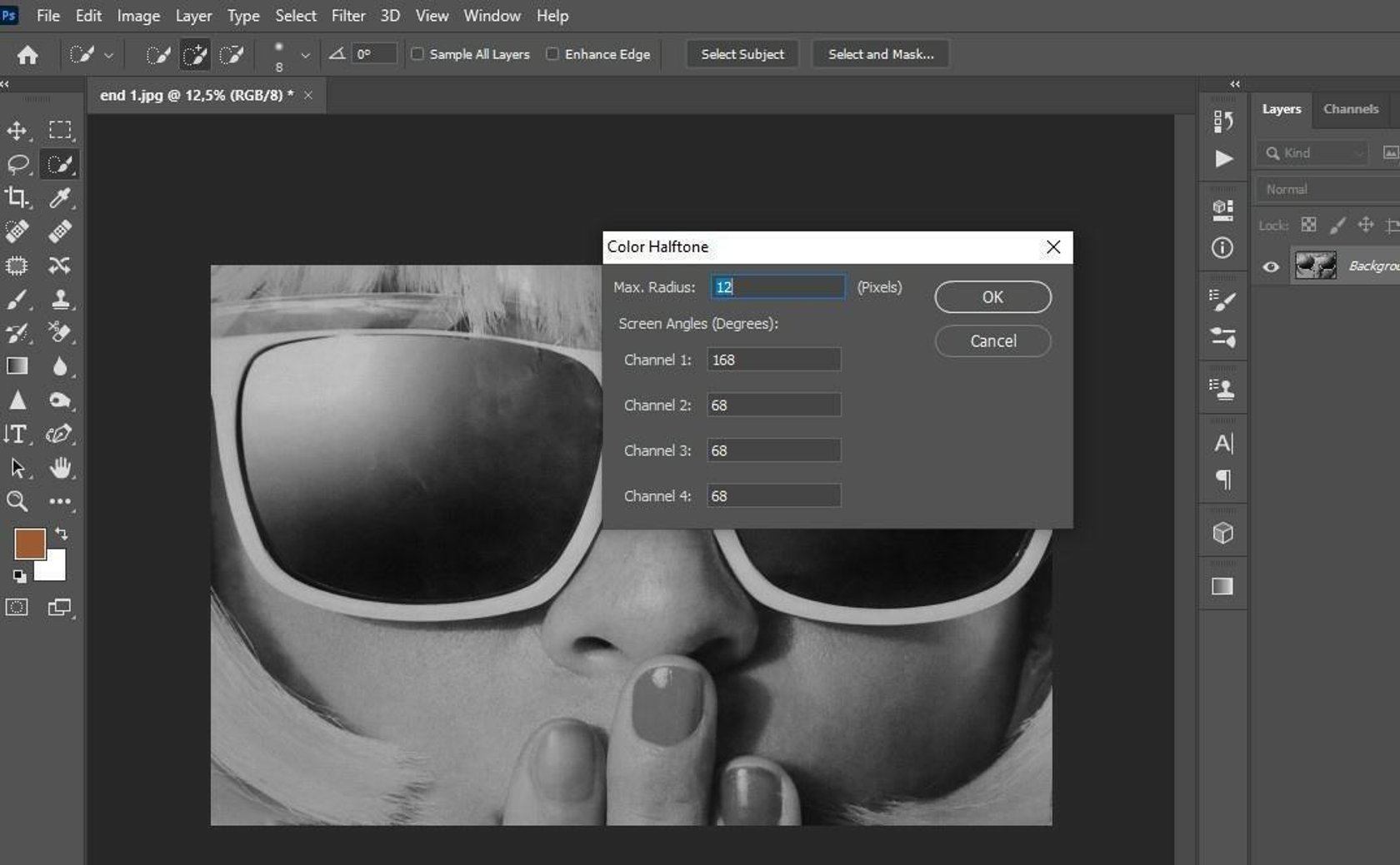 Photoshop halftone filter: the easiest you can do in Photoshop!