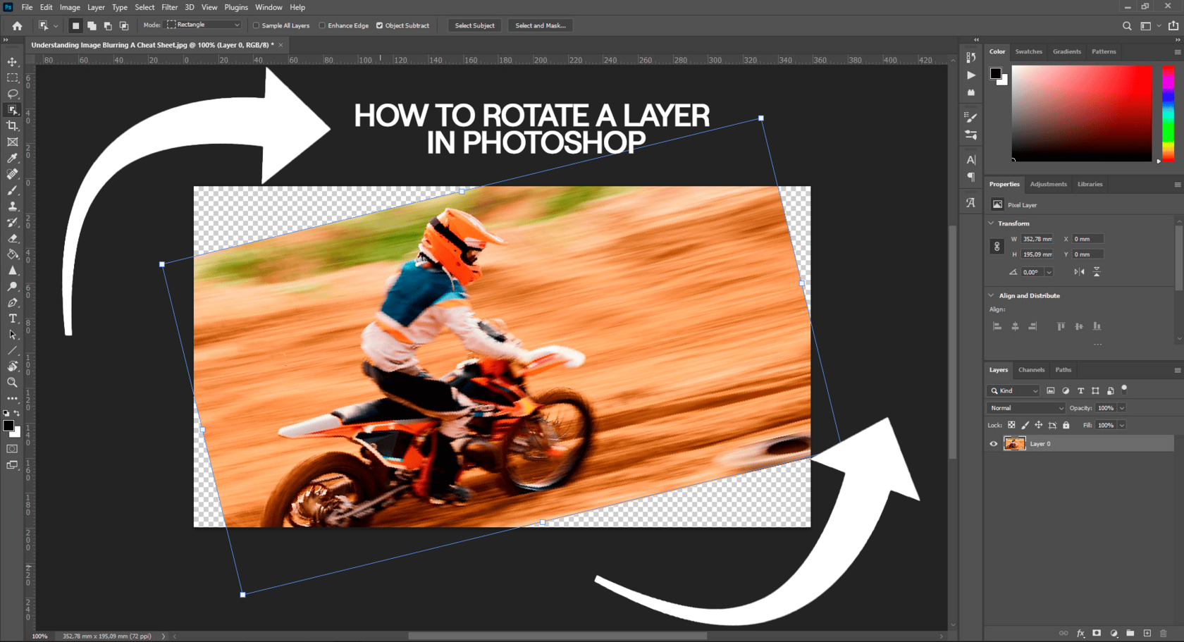 How To Rotate An Object In Photoshop Steps Skylum How To