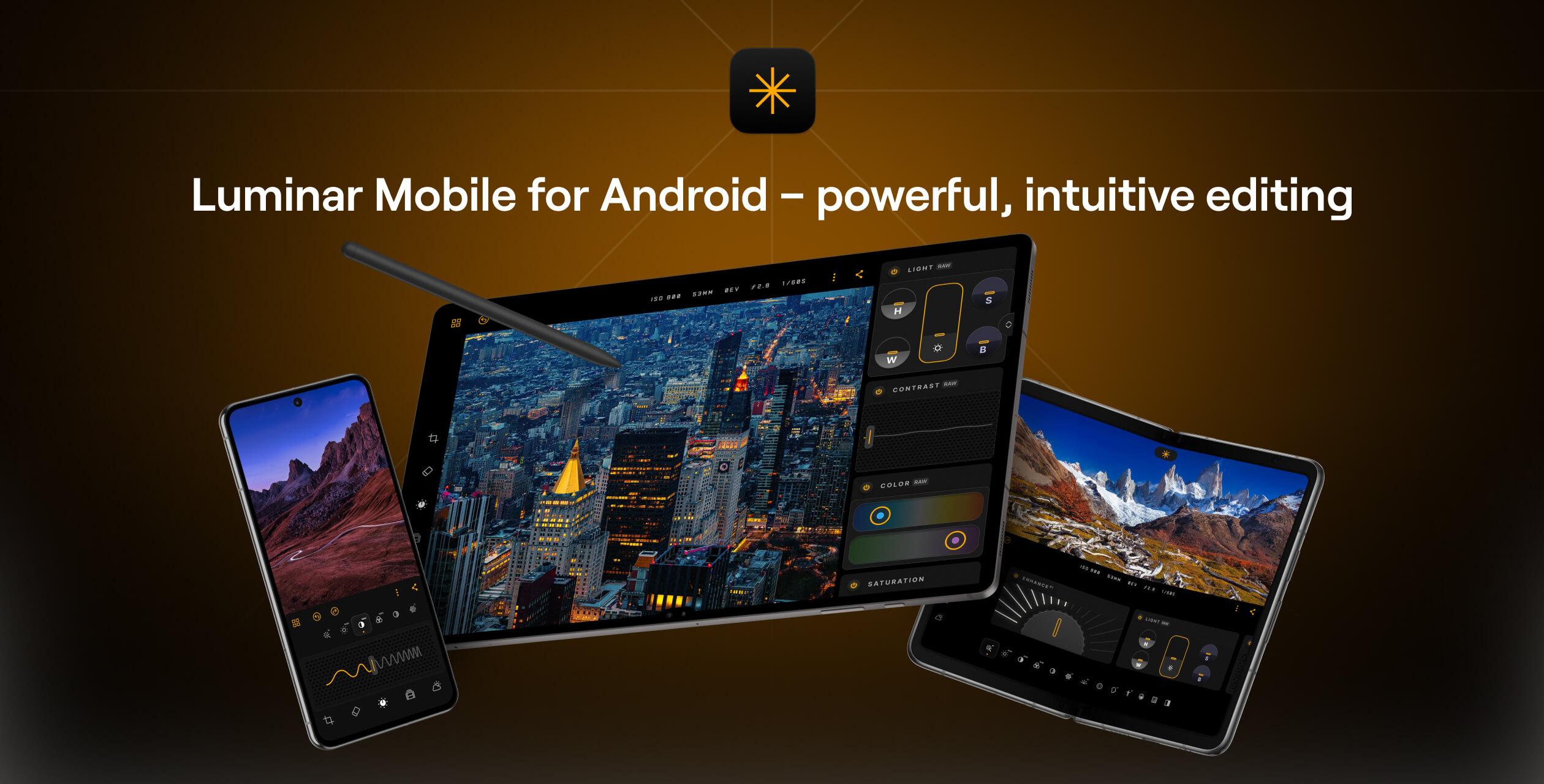 Android Photo Editor Luminar: AI Picture Editing App for Android