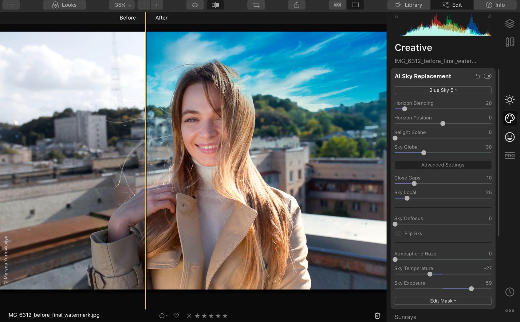 Professional photo editing in less time.